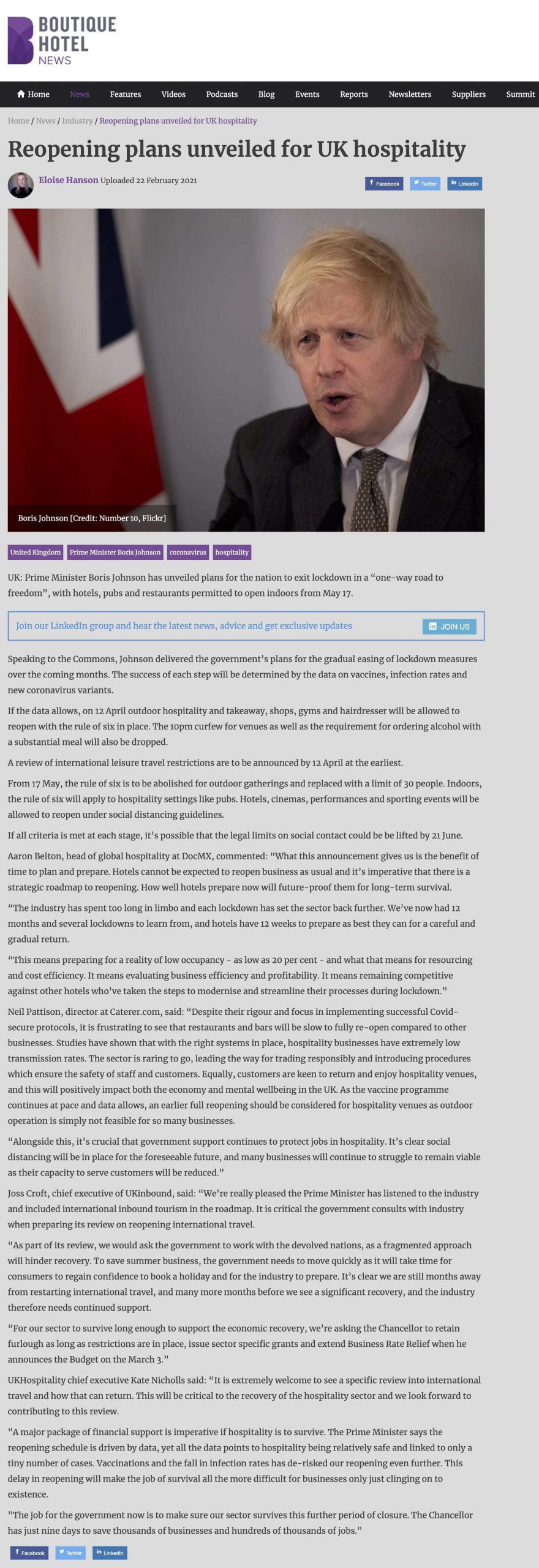 DocMX in the press - our perspective on the UK reopening plans | DocMX