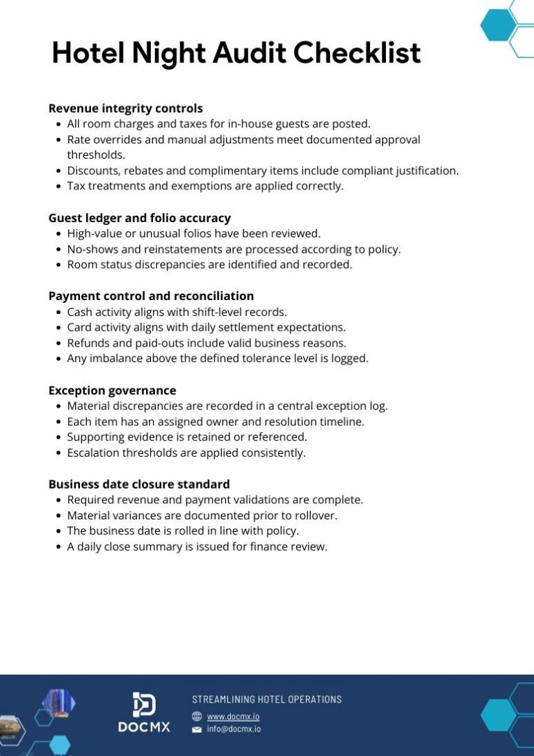 Hotel Night Audit: Process, Checklist & Best Practices